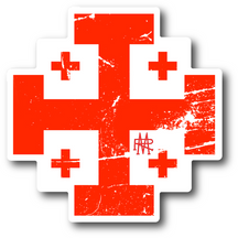 Jerusalem Cross Sticker | MONKROCK | Get into the habit! | Catholic ...